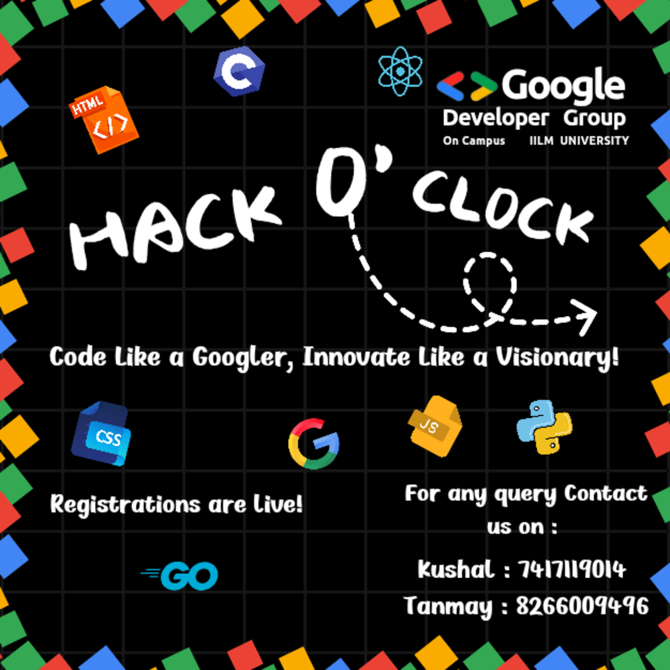 See HackO'Clock: Code Like a Googler, Innovate Like a Visionary! at Google Developer Groups GDG ...